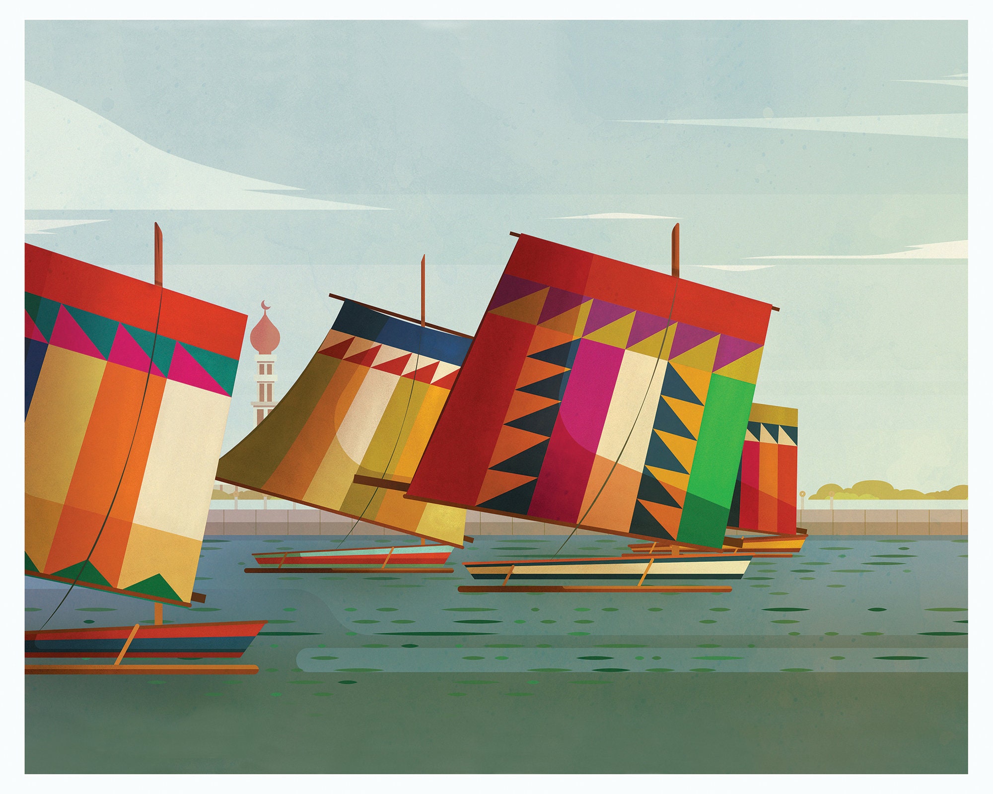 Vintas Sailing in Zamboanga, Art Print, Wall Art, Kid's Room Art - Etsy