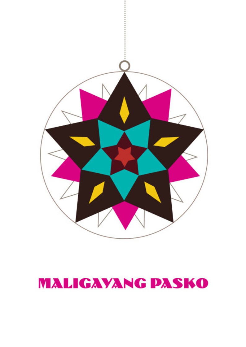 Filipino Christmas Card Parol Series maligayang Pasko - Etsy