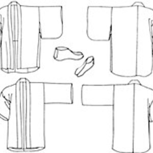 FW129 Japanese Hapi & Haori Sewing Pattern by Folkwear - Etsy UK