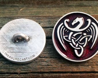 Dragon Button | Etsy