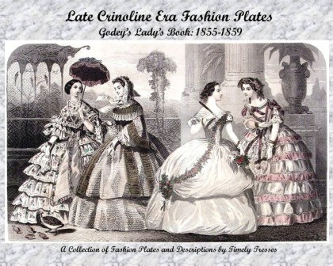 TTB109 Book 1855-1859 Godey's Lady's Book Late Crinoline Era Fashion ...