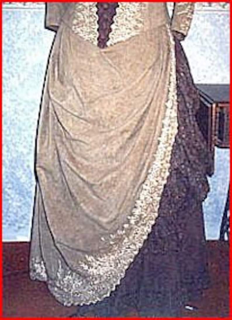 TV374 1886 Bordered Asymetrical Overskirt Sewing Pattern by | Etsy