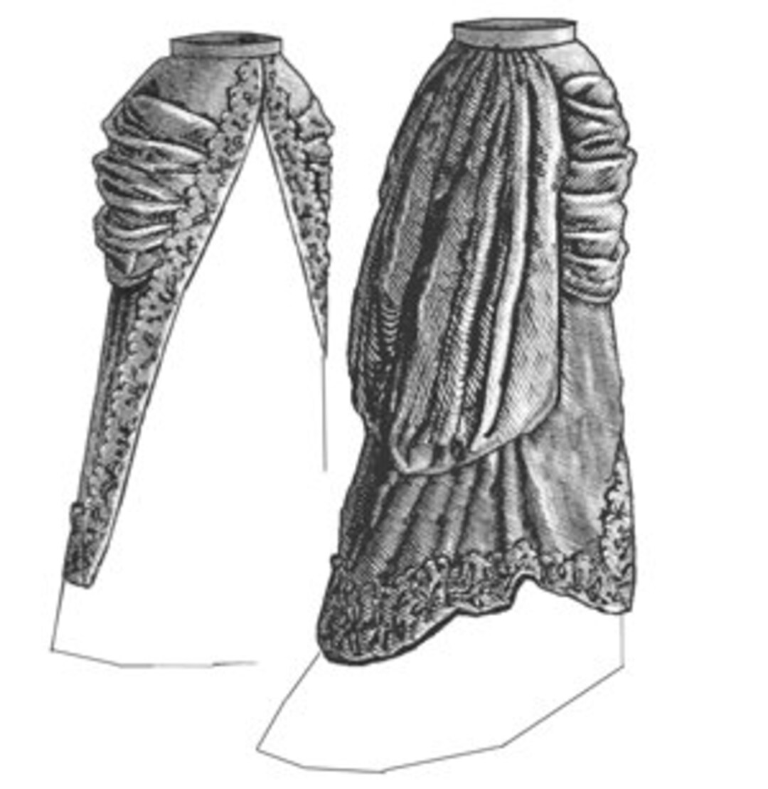 TV328 1880 Split Pannier Overskirt Sewing Pattern by Truly Victorian - Etsy