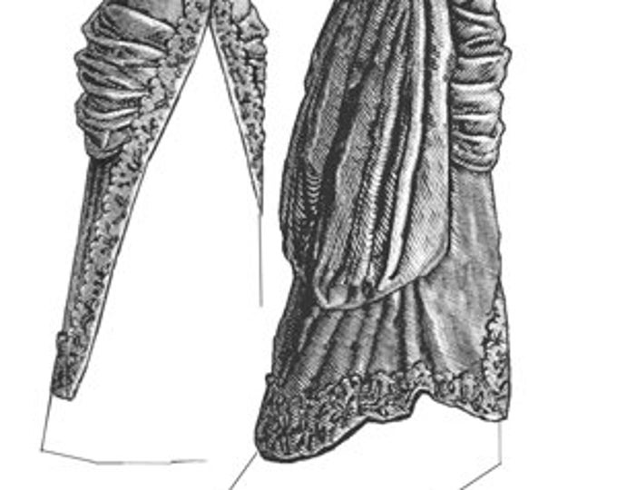 TV328 1880 Split Pannier Overskirt Sewing Pattern by Truly Victorian - Etsy