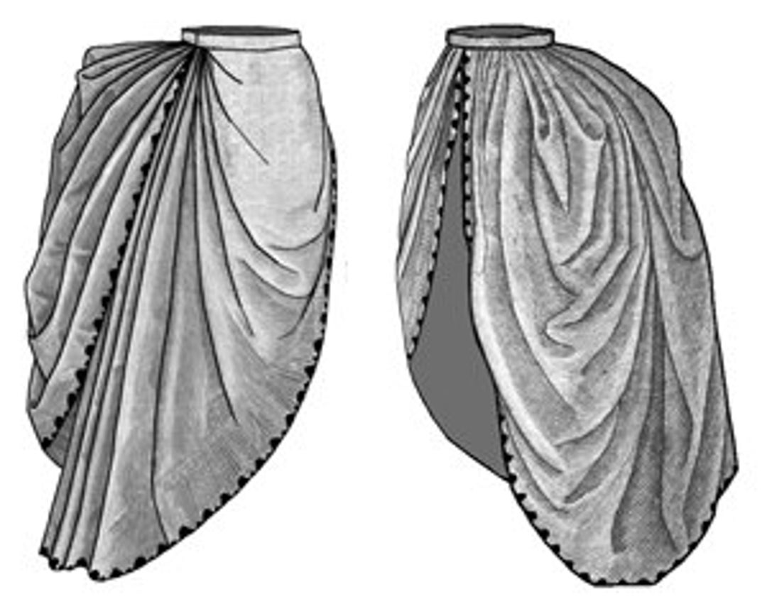 TV374 1886 Bordered Asymetrical Overskirt Sewing Pattern by Truly ...