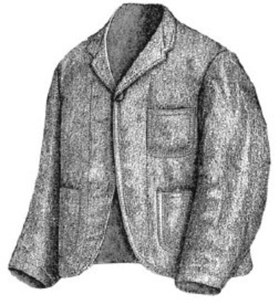 AG1471 1870 Gray Smoking Jacket Pattern by Ageless Patterns | Etsy