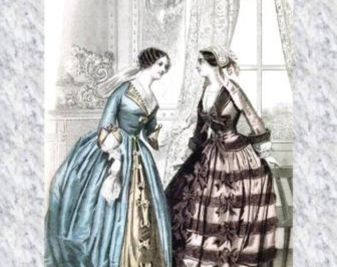 TTB111 Book 1850-1854 Godey's Lady's Book Early Crinoline Era Fashion ...