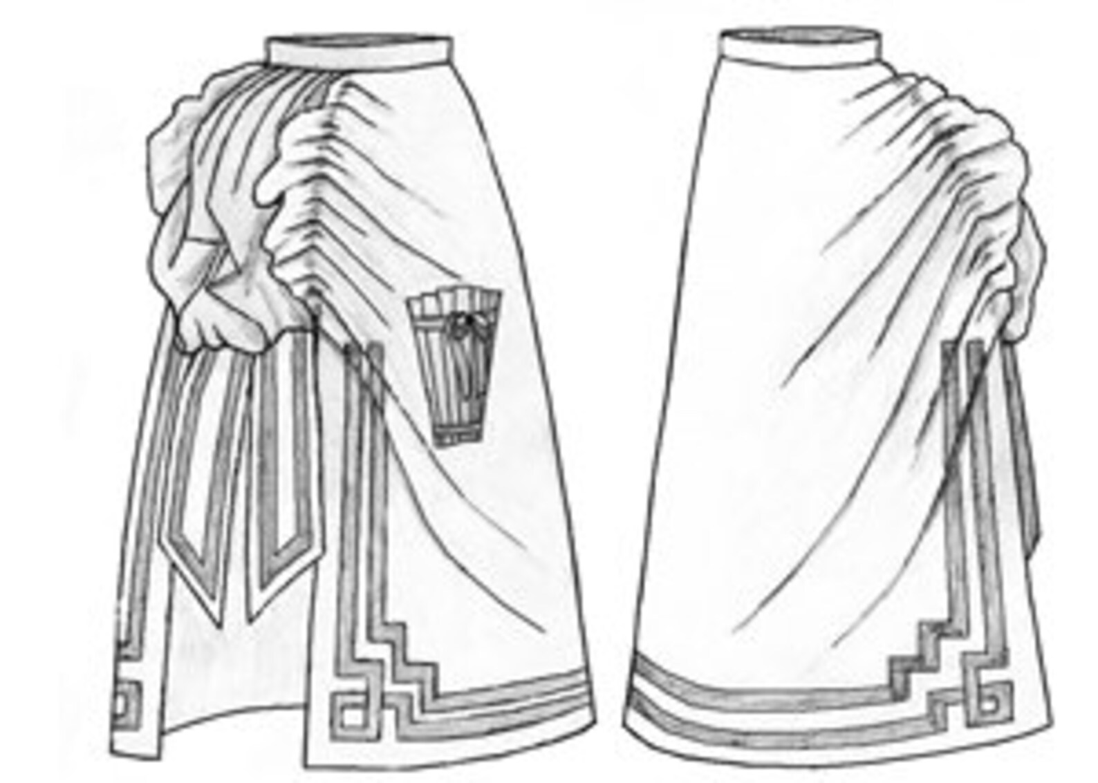 TV304 1875 Square Overskirt Sewing Pattern by Truly | Etsy