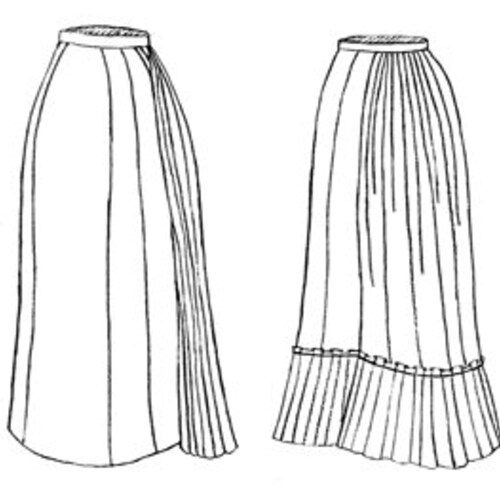 TV225 1878 Fantail Skirt Sewing Pattern by Truly Victorian - Etsy