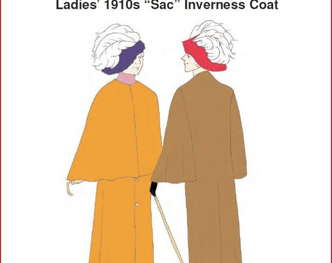 RC1061 Ladies' 1910s sac Inverness Coat Pattern - Etsy