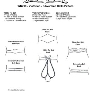WN798 Civil War, Victorian & Edwardian Belts Sewing Pattern by Wingeo ...