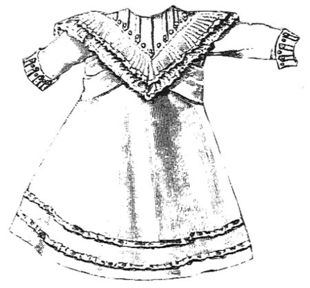 AG1644 1901 Dress for Girl 1-2 Years Sewing Pattern by - Etsy