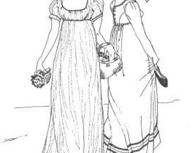 SS100 1804 1812 Regency Gown Sewing Pattern by Sense & Sensibility - Etsy