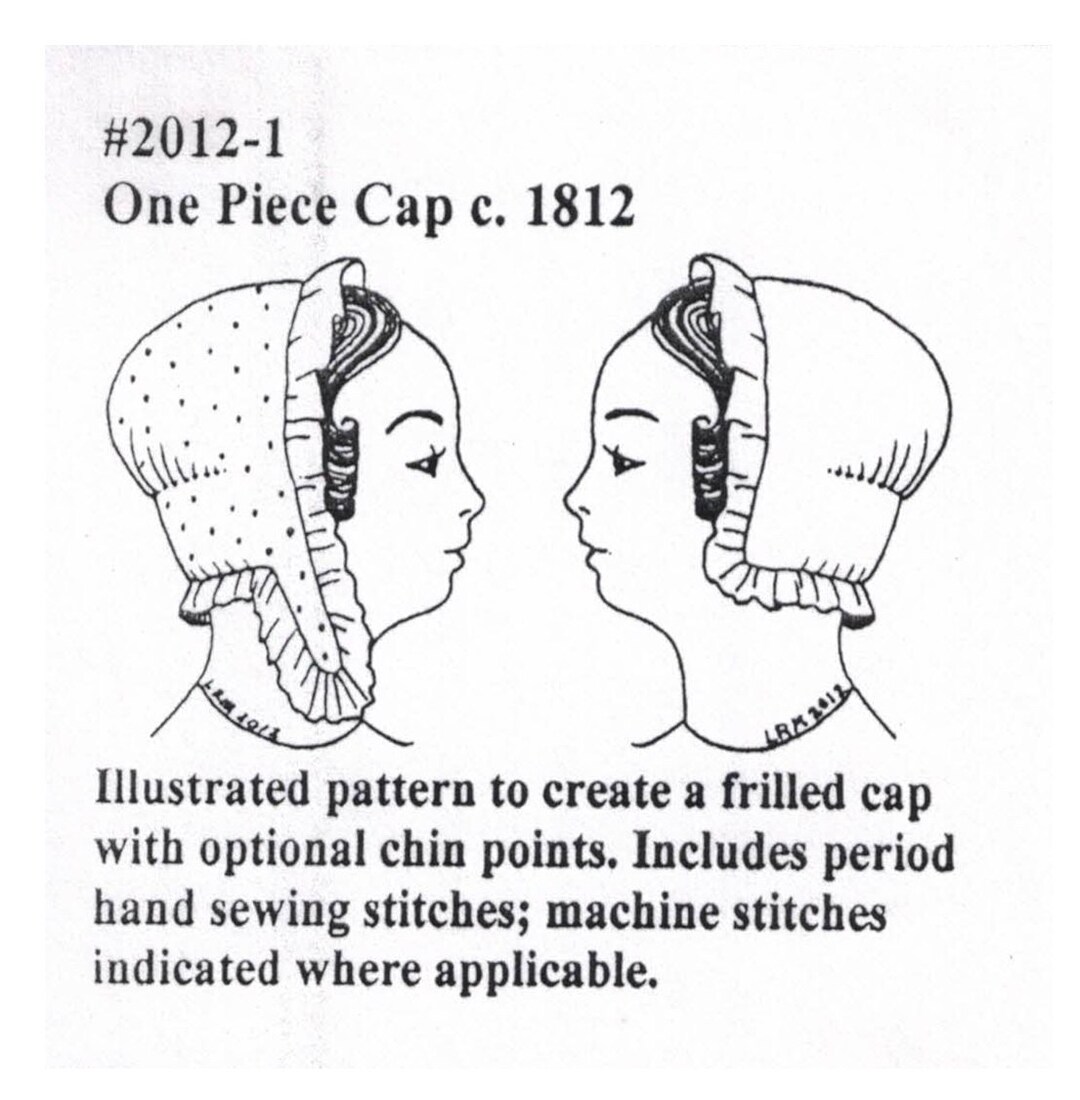 MI2012-1 1812 One Piece Cap Sewing Pattern by Miller's Millinery - Etsy