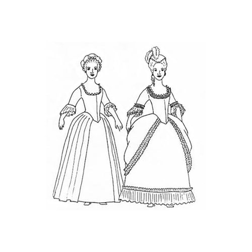 MF13 18th Century Woman's Gown A Robe Polonaise Sewing - Etsy