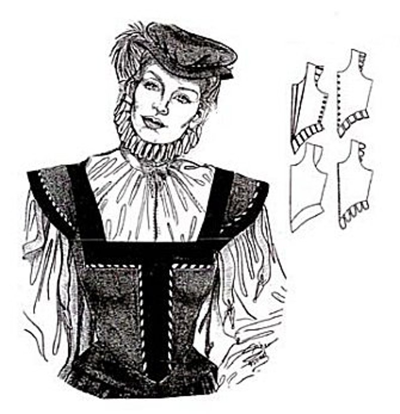 AY09 Easy Bodice Back Laced Sewing Pattern by Alter Years - Etsy