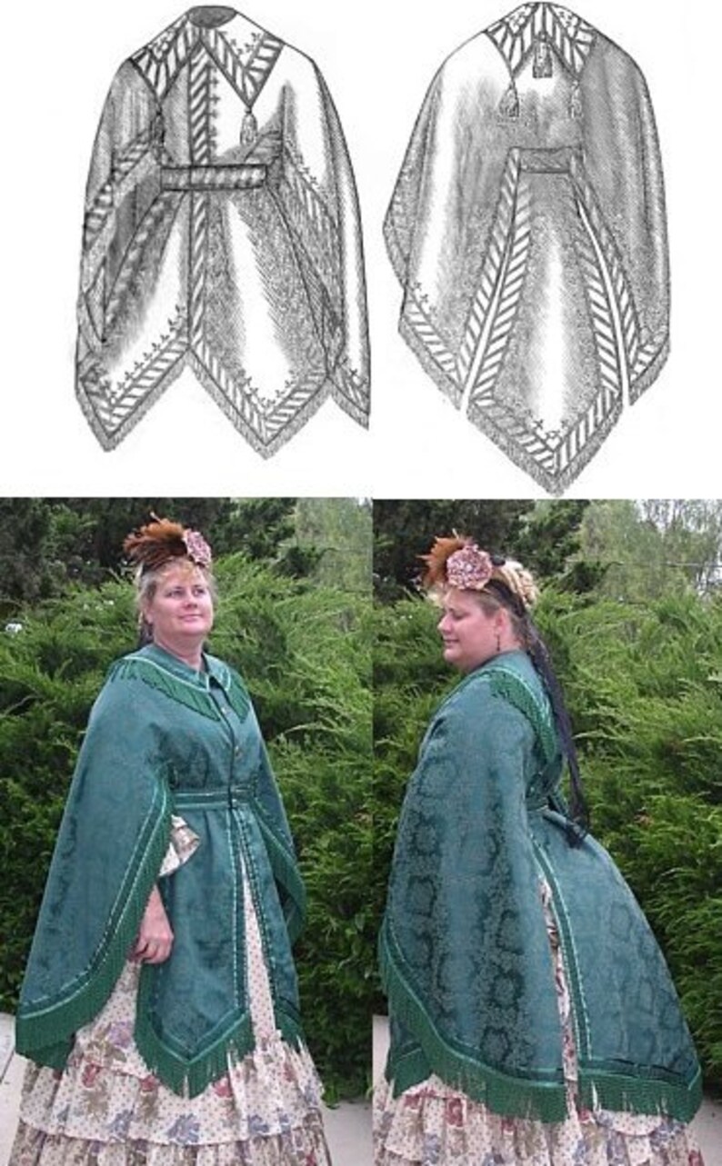 TV501 1871 Bleted Mantle Sewing Pattern by Truly Victorian | Etsy