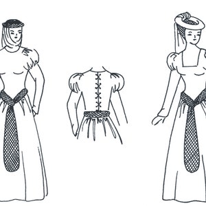 WN107 14th & 15th Century Kirtle Sewing Pattern by Wingeo - Etsy