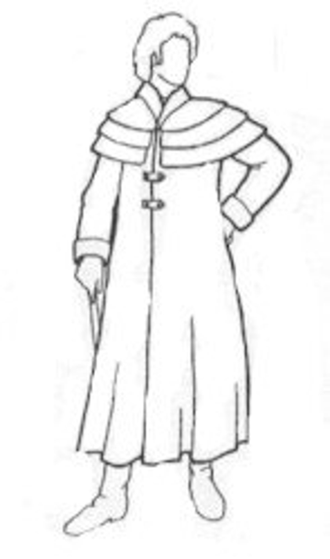 RH200 1800's Colonial Regency Era Coachman's Coat Pattern Sewing ...