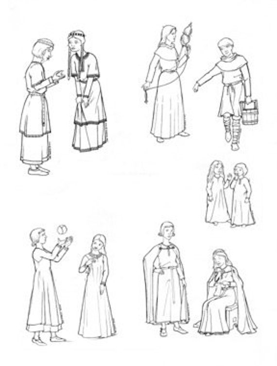 Medieval Peasants Drawing