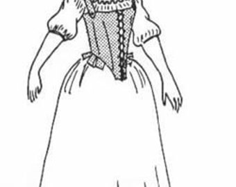 MF13 18th Century Woman's Gown A Robe Polonaise Sewing Pattern by Mill ...