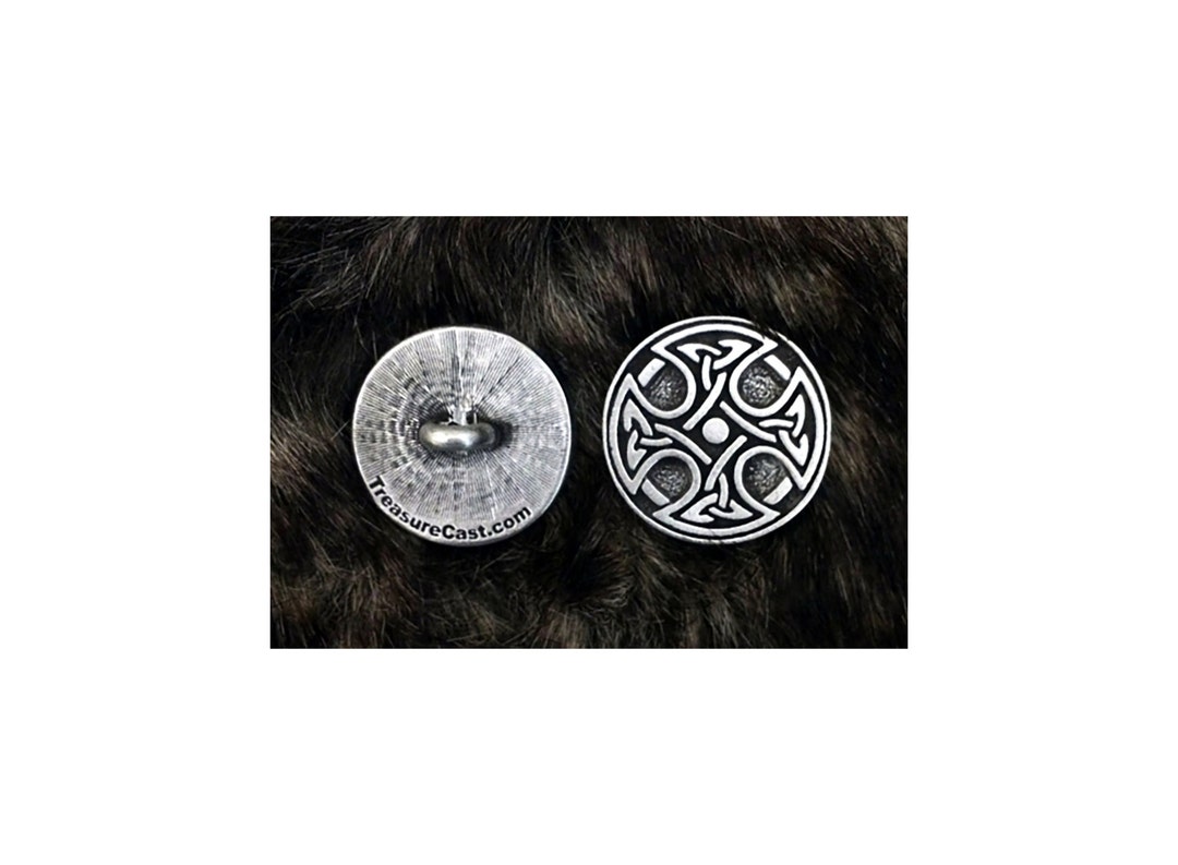 TC107.1478P Round Celtic Cross Button Pewter Shank Button 1 - Etsy