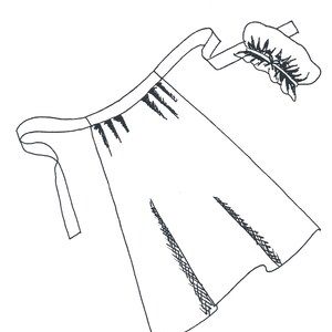 WN201 18th C. Mob Cap and Apron Sewing Pattern by Wingeo - Etsy