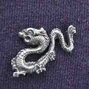 RJ420 Handcrafted Pewter Tibetan Dragon Pin Pewter - Etsy