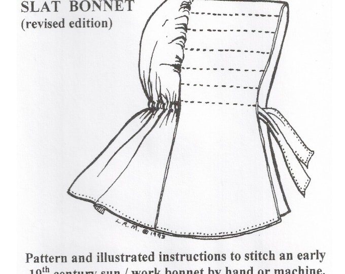 MI9302 1800-1870's Slat Bonnet Sewing Pattern by Miller's Millinery - Etsy