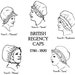 CWH03 1780-1820 British Regency Caps Sewing Pattern by | Etsy