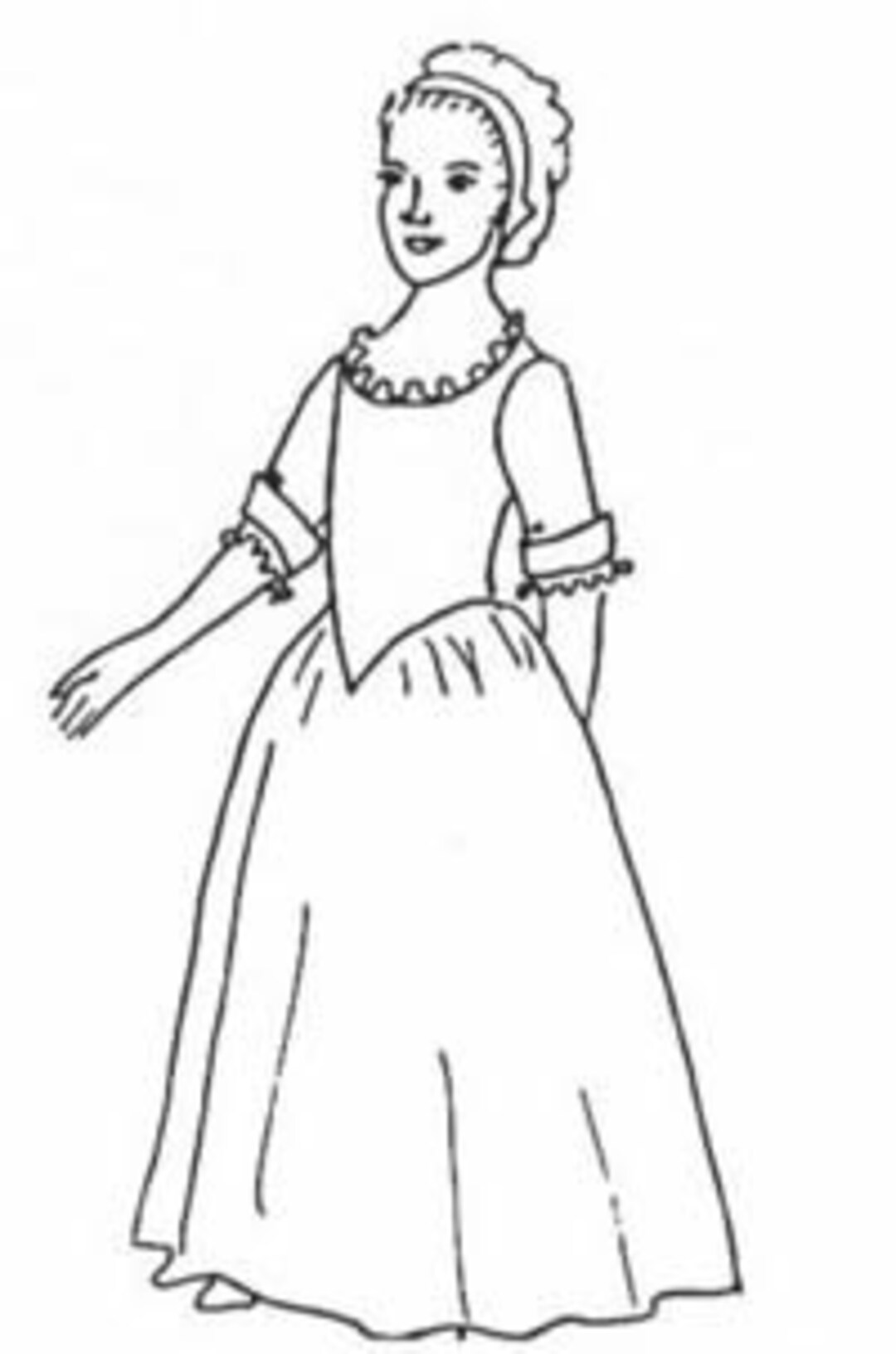 MF09 1770's Girl's Gown and Shift Sewing Pattern by Mill Farm Patterns ...
