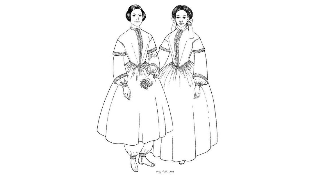 PA811 1851-1853 A Bloomer Costume and the Fashionable Dress Pattern - Etsy
