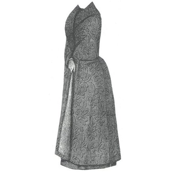 AG1786 1889 Fur-Lined Russian Cloak Sewing Pattern by | Etsy