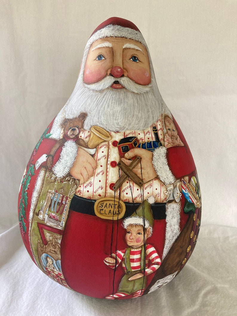 1900’s Lithograph Stocking Santagourd - Etsy