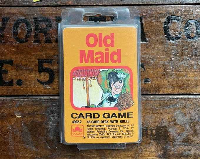 Old Maid Card Game, Golden, Complete ~ Vintage 1988 ~ Humorous ...