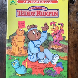 Teddy Ruxpin Coloring Book Vintage 1986 Mostly Unused Golden - Etsy