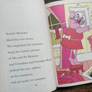 Scarlet Monster Lives Here by Marjorie Weinman Sharmat Weekly Reader ...