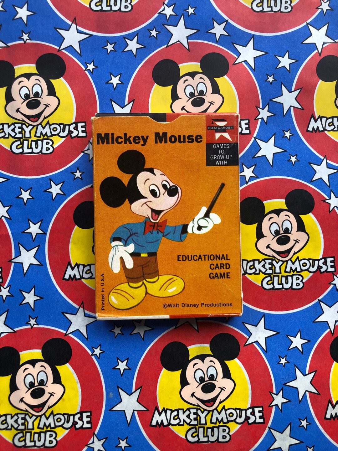 Ed-u-cards Mickey Mouse Educational Card Game Complete ~ Vintage ...