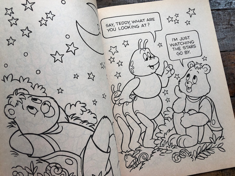 Teddy Ruxpin Coloring Book Vintage 1986 Mostly Unused | Etsy