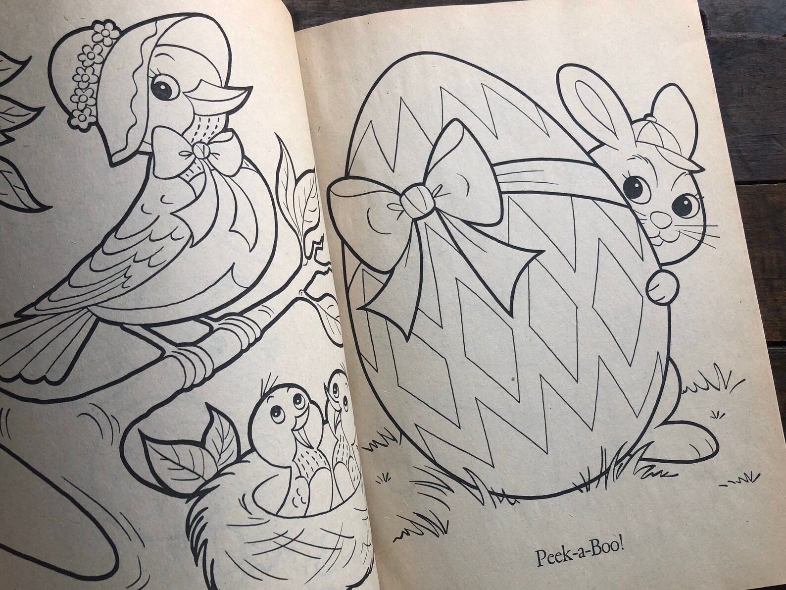 Whitman Hop Along Coloring Book 1975 Vintage Easter Only | Etsy