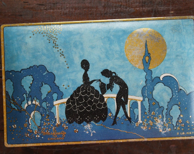 Graylings Chicago Candy Container Canco Tin Vintage Silhouette/art Deco ...