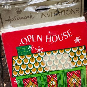NOS Hallmark Open House Christmas Invites, Pkg. of 8 ~ Vintage 1970's ...