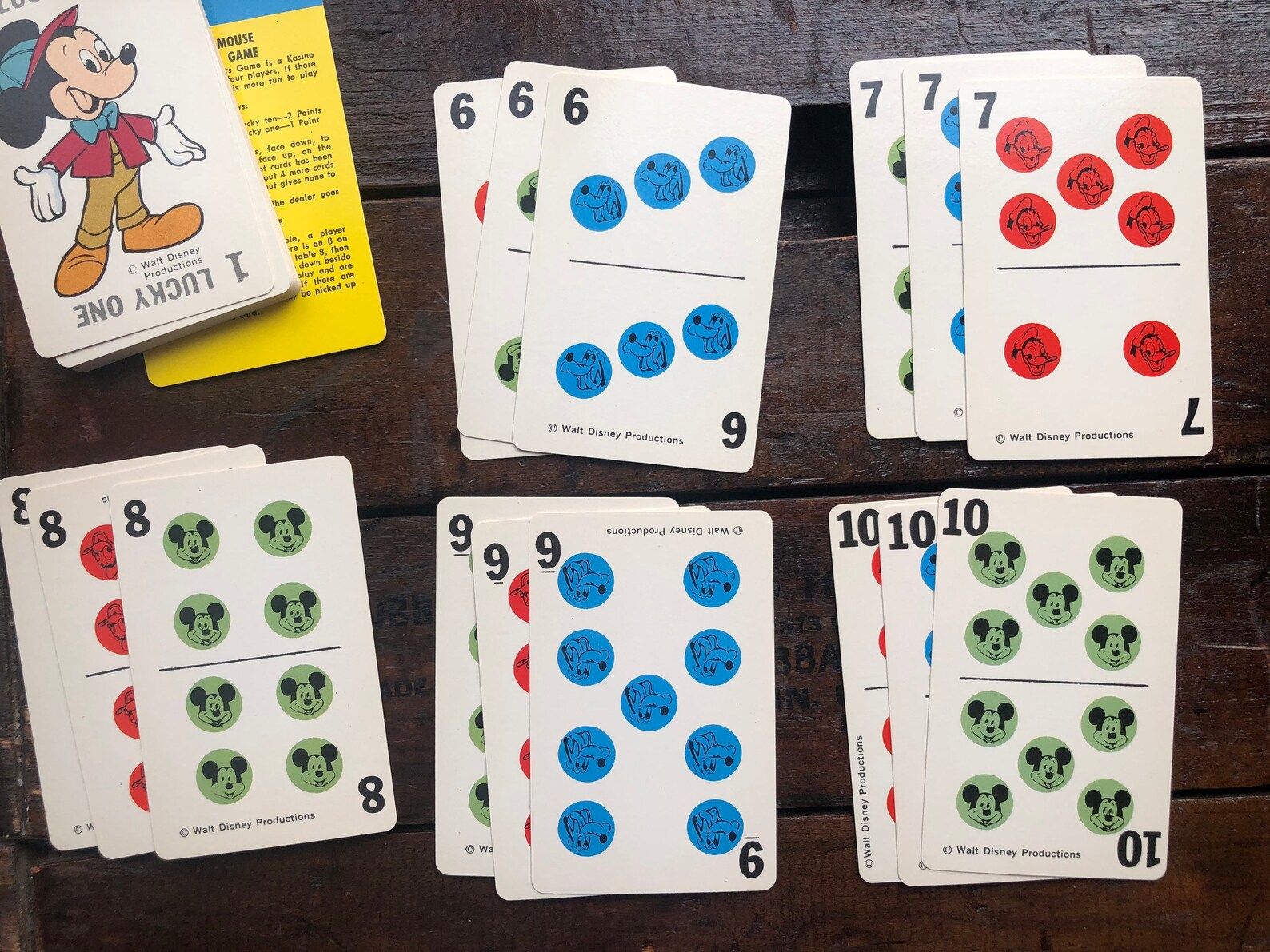 Ed-u-cards Mickey Mouse Educational Card Game Complete - Etsy