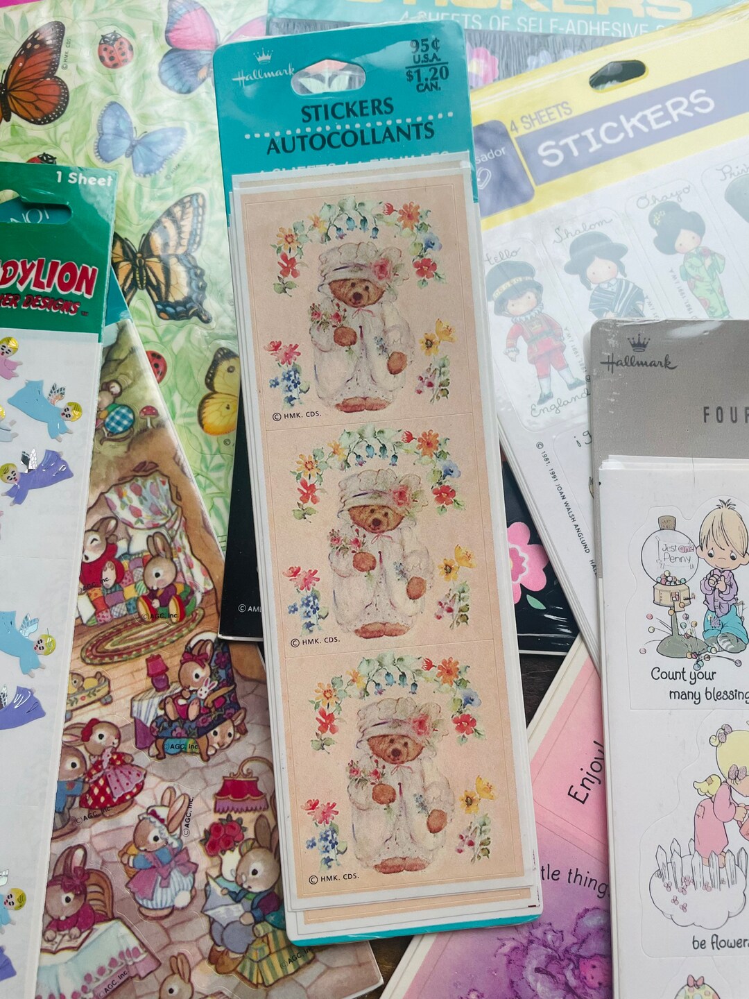 NOS Hallmark Mary Hamilton/mary's Bears Stickers ~ Vintage 1990's - Etsy