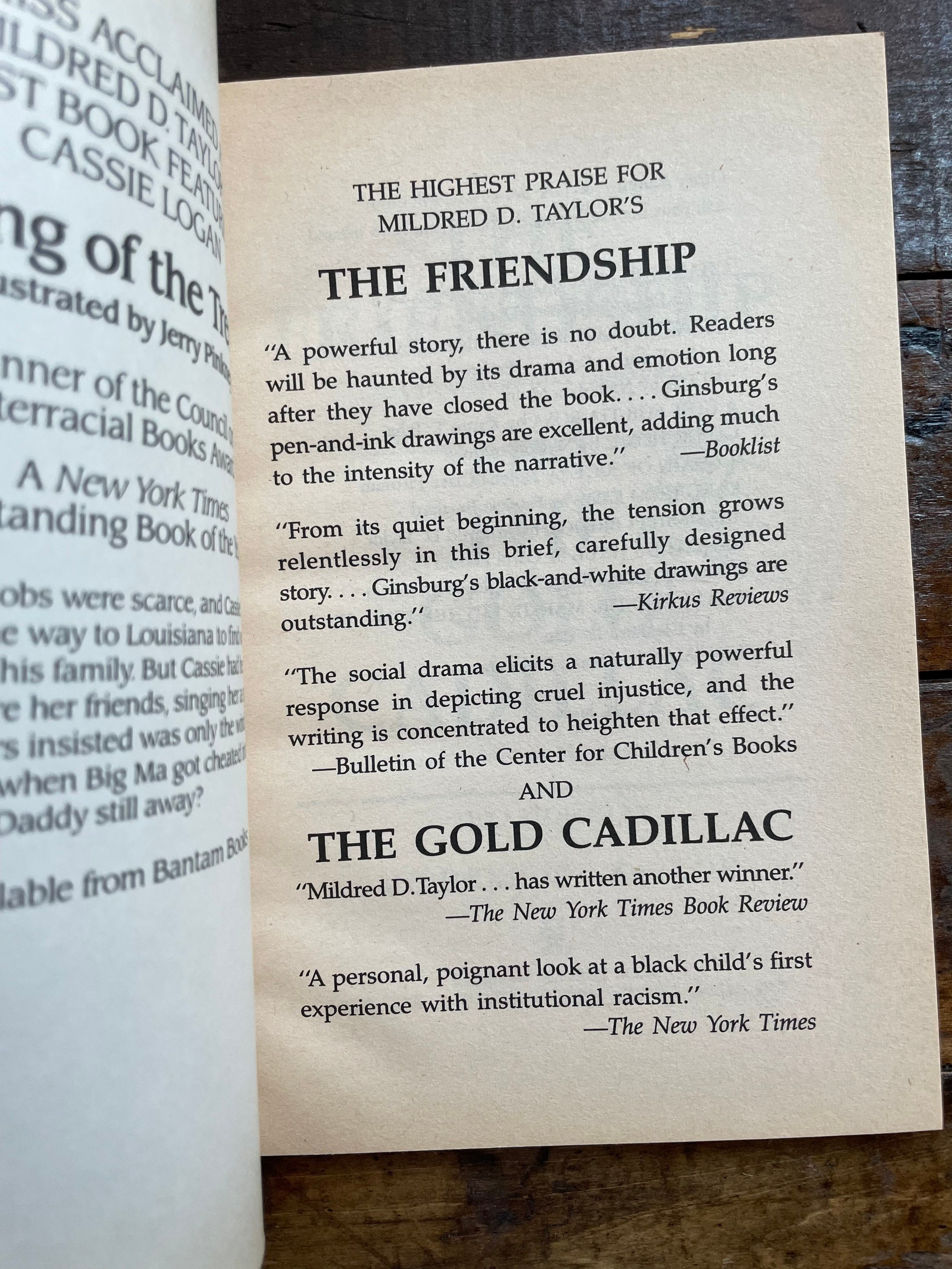 The Friendship & the Gold Cadillac by Mildred D. Taylor ~ A Bantam ...