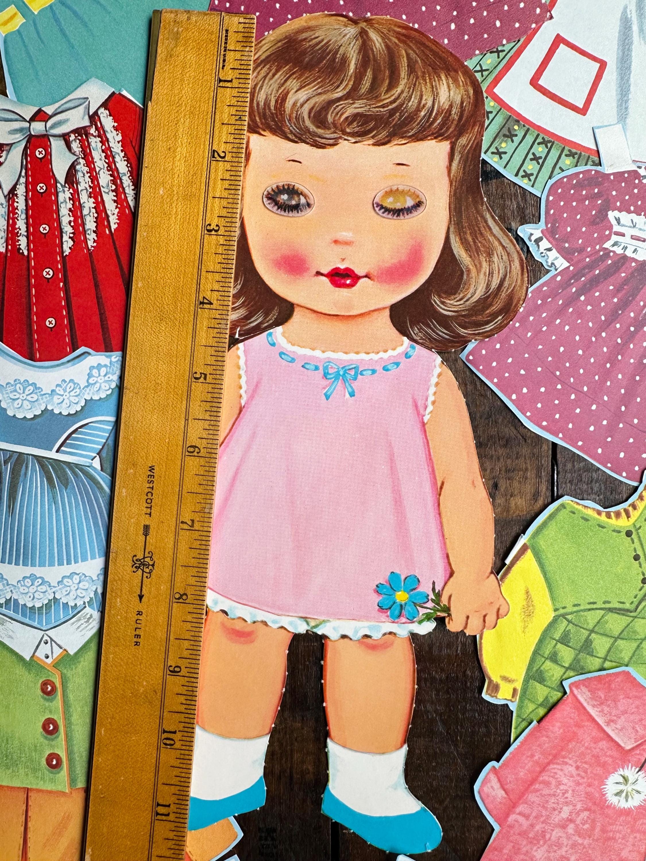 Large Paper Doll, Eyes Open & Close, Many Outfits ~ Vintage ~ Molly, 11 ...