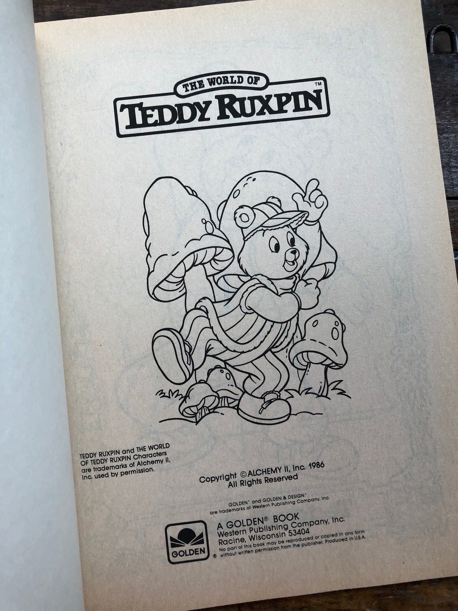 Teddy Ruxpin Coloring Book Vintage 1986 Mostly Unused | Etsy