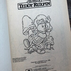 Teddy Ruxpin Coloring Book Vintage 1986 Mostly Unused Golden - Etsy