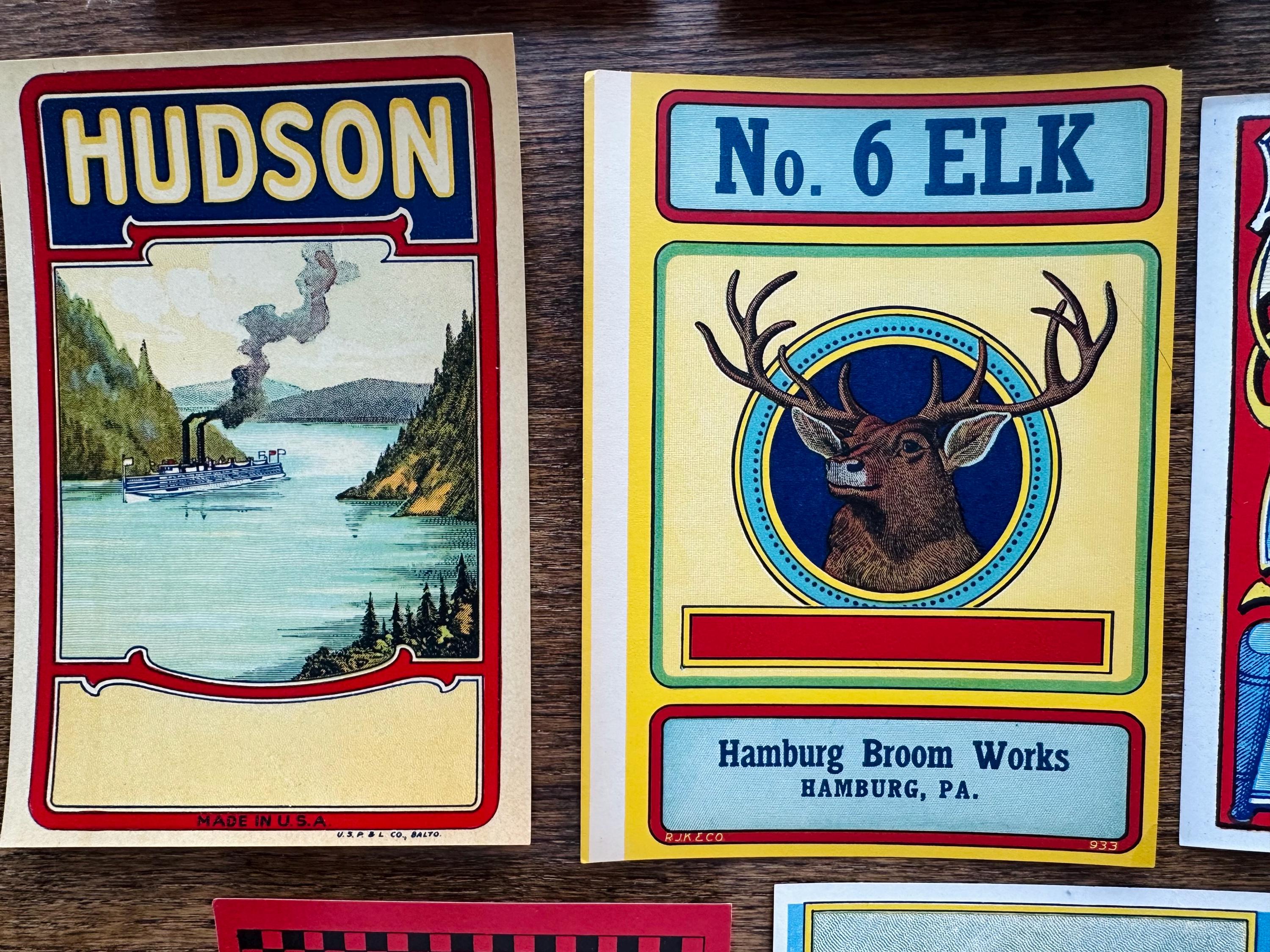 10 Crate Labels, Broom Co. ~ Vintage 1930's ~ Approx. 4" X 6" - Etsy