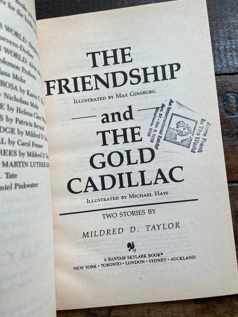 The Friendship & the Gold Cadillac by Mildred D. Taylor ~ A Bantam ...